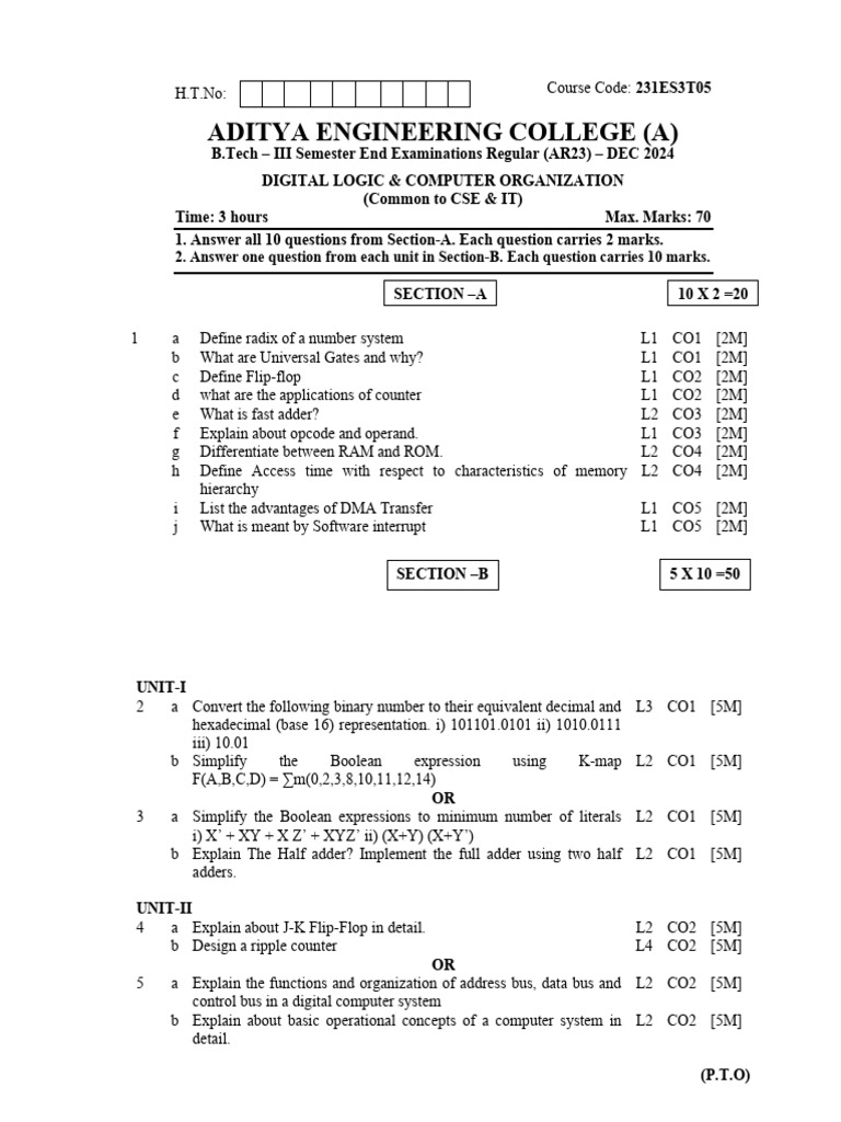 17346949253digital Logic & Computer Organization | PDF | Input/Output | Random Access Memory