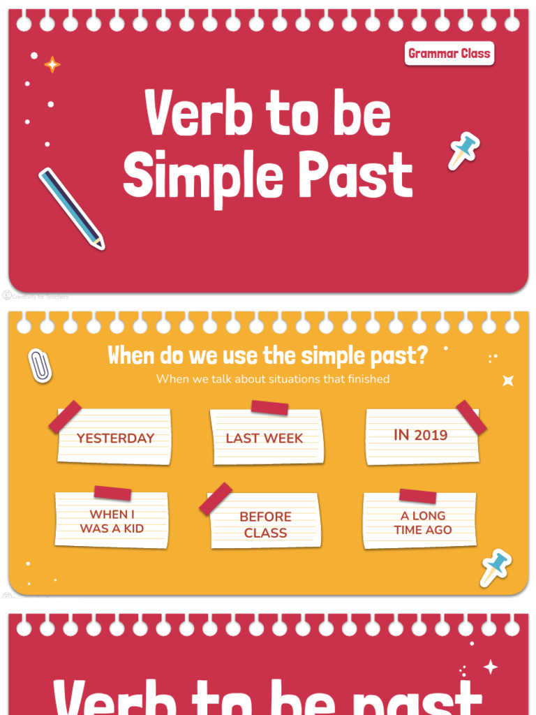 Teaching Simple Past with "To Be" | PDF | Grammatical Number | Plural