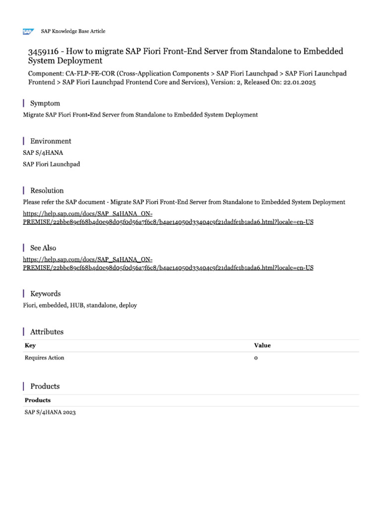 How to Migrate SAP Fiori Front-End Server From Standalone to Embedded ...
