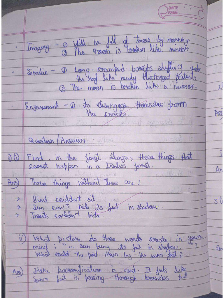 English Handwritten Notes Class X | PDF
