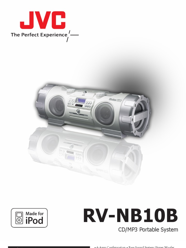 JVC RV-NB10B Portable Audio System | PDF | Compact Disc | Compact Cassette