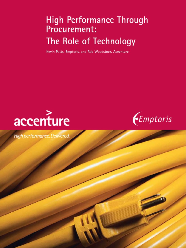 The Role of Technology High Performance Through Procurement | PDF ...