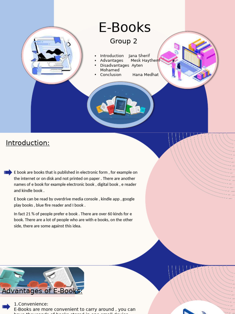 Advantages and Disadvantages of E-Books | PDF