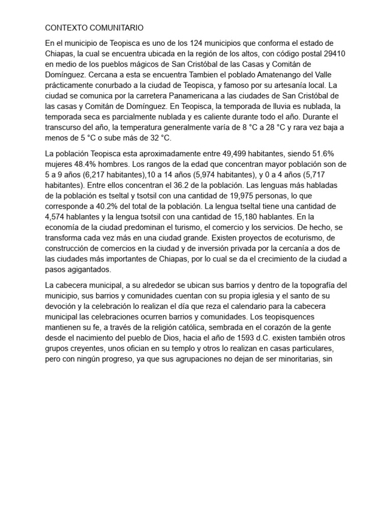 Contexto Comunitario Bora | PDF