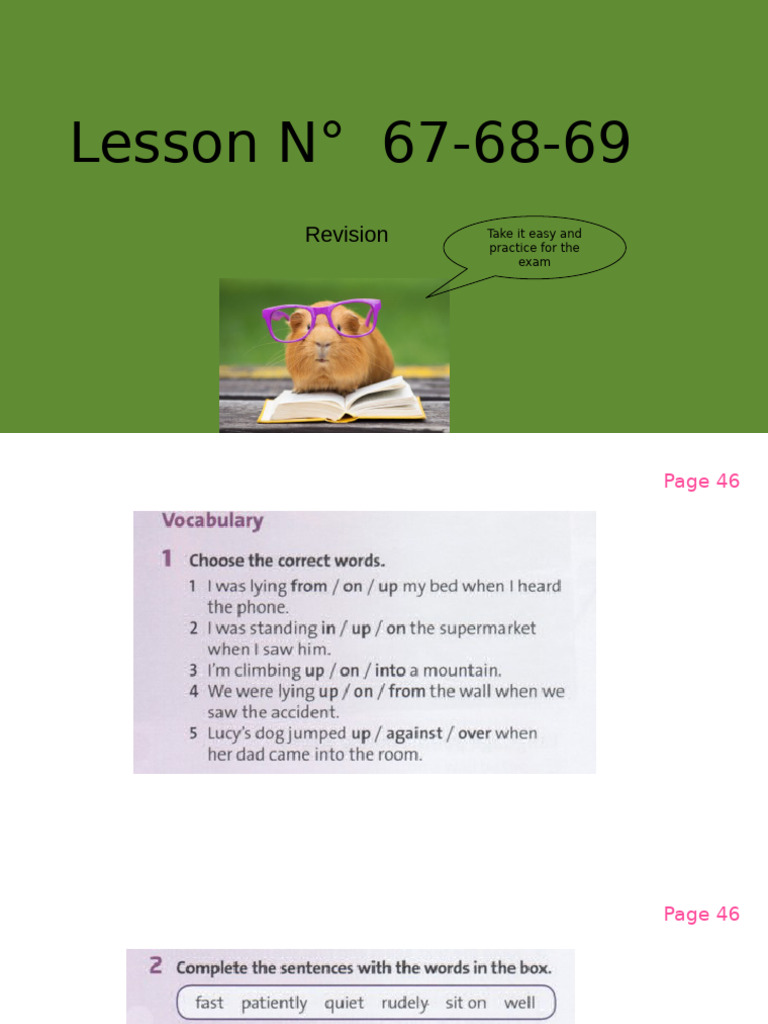 Exam Revision: Lessons 67-69 Guide | PDF