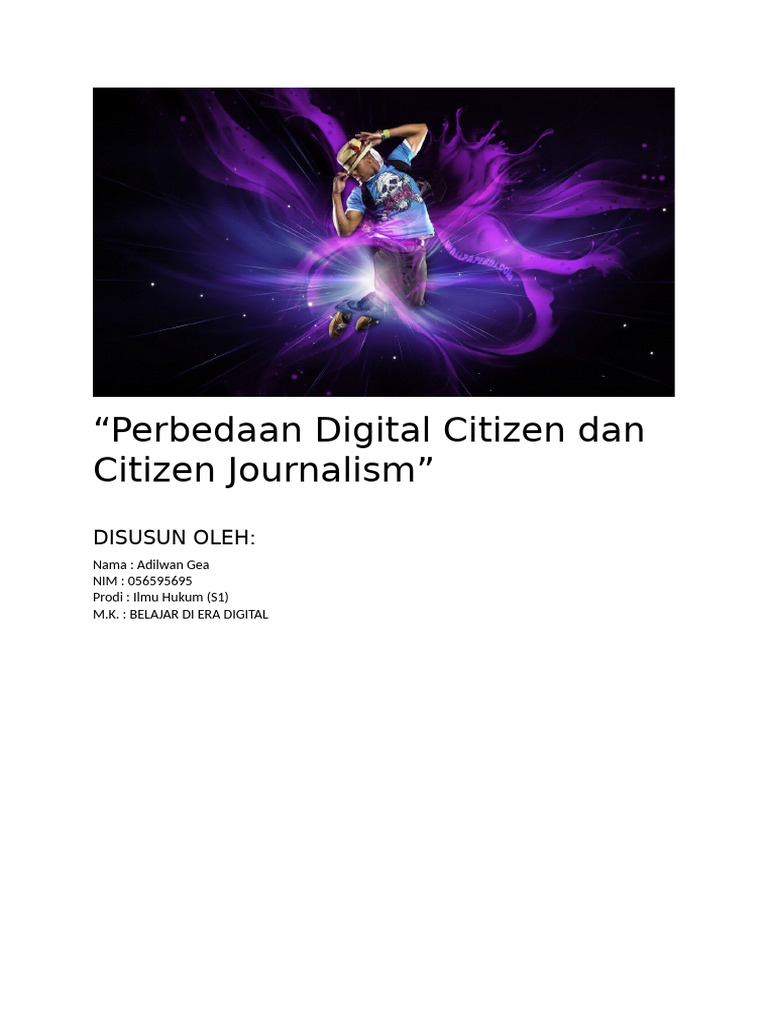 Perbedaan Digital Citizen Dan Citizen Journalism | PDF