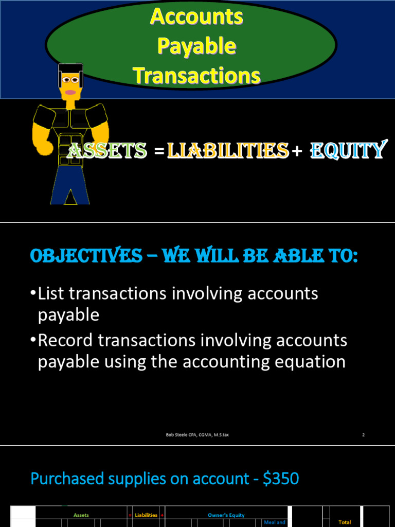 1.40 Lecture 5 Accounting Equation Business Transactions Involving ...
