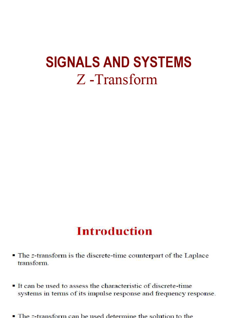 PDF Ztransform II | PDF | Mathematical Analysis | Mathematics