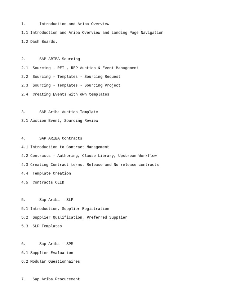 Ariba Content | PDF