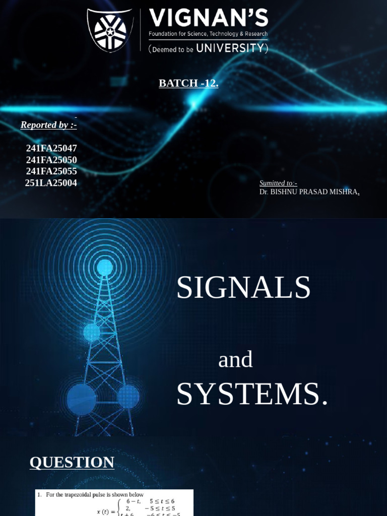 SIGNALS AND SYSTEMS Modified | PDF