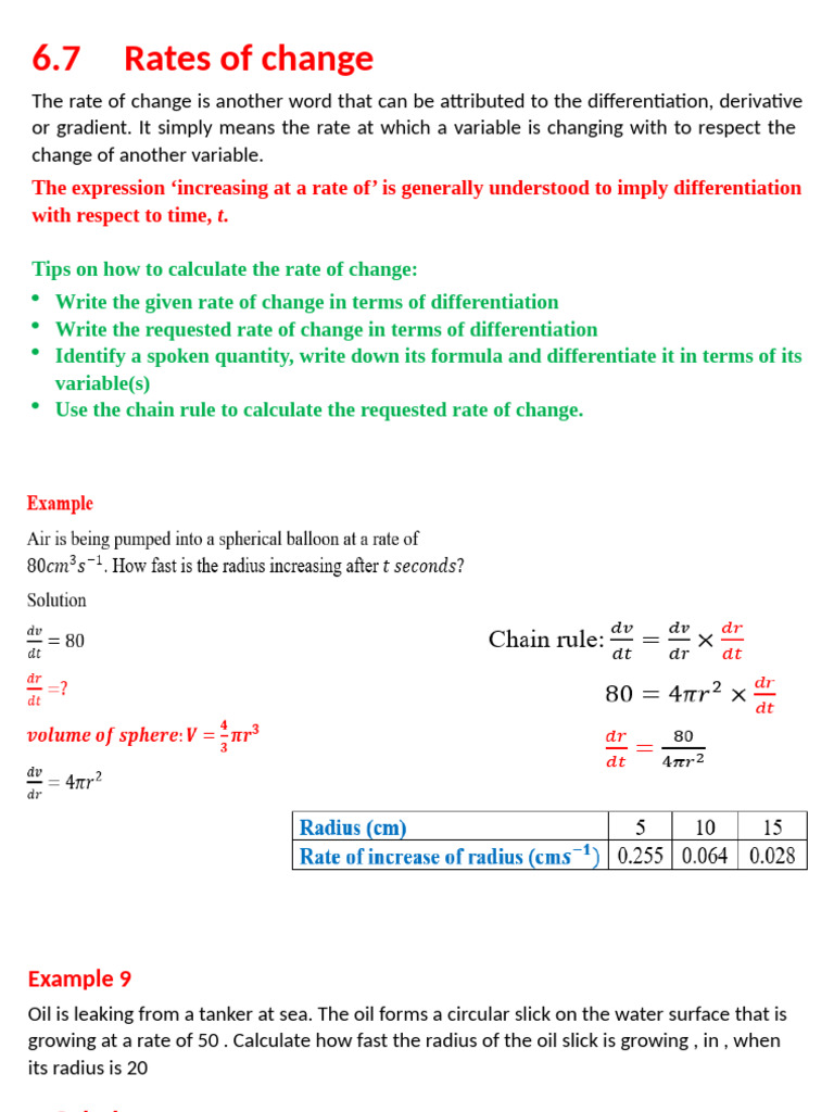6.7 Rate of Change | PDF