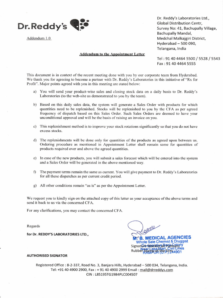 Appointment Letter MB Medical | PDF
