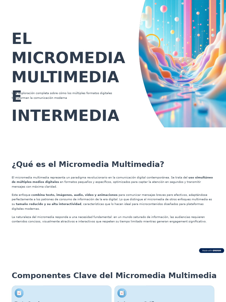 M El Micromedia Multimedia e Intermedia | PDF | Multimedia | Aprendizaje