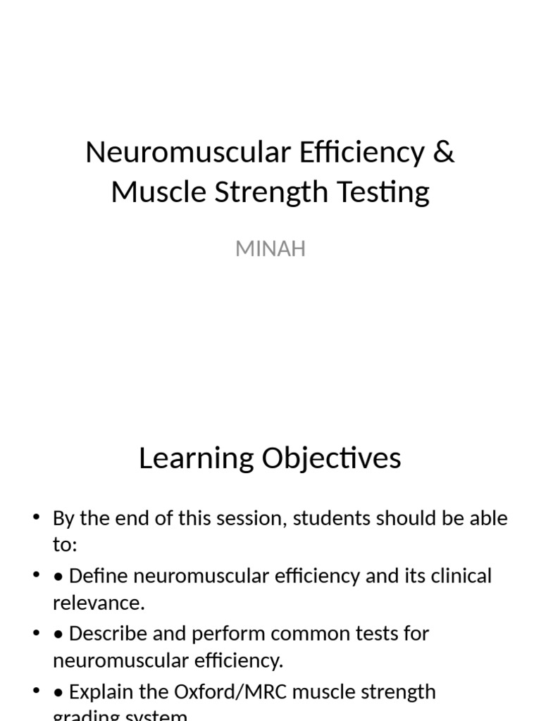 Neuromuscular, MMT, Muscle Girth | PDF | Skeletal Muscle | Arm