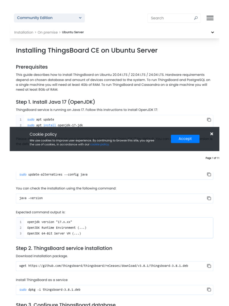 Installing ThingsBoard CE On Ubuntu Server ThingsBoard Communi-Job 9 ...