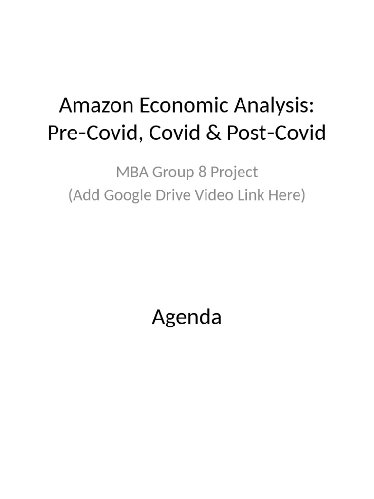Amazon Economic Analysis Template | PDF