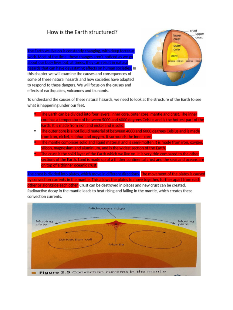 How Is The Earth Structured | PDF | Plate Tectonics | Earth