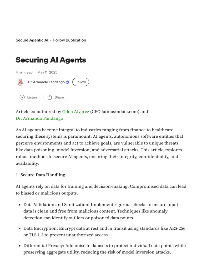 Securing AI Agents: Best Practices | PDF | Artificial Intelligence ...
