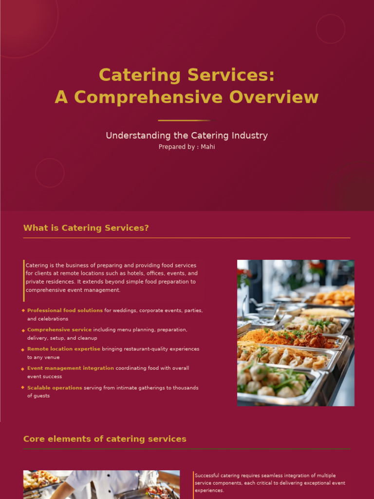 Understanding The Catering Industry 20251109 161715 0000 | PDF | Menu ...