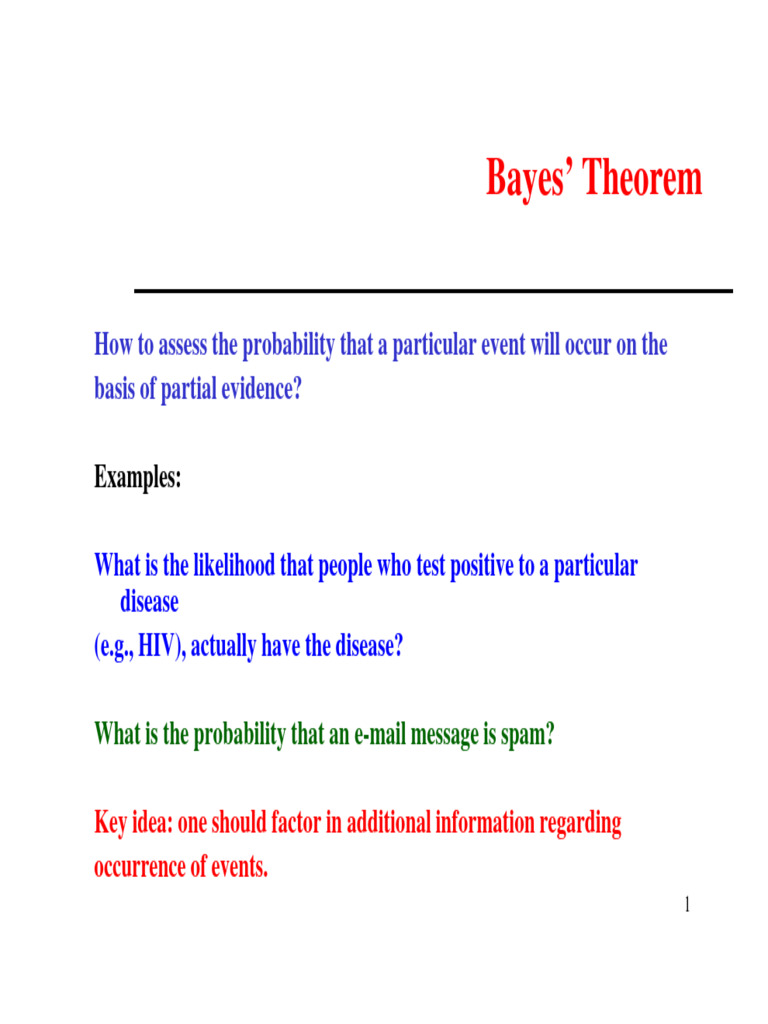 Understanding Bayes' Theorem Basics | PDF | Bayesian Inference ...