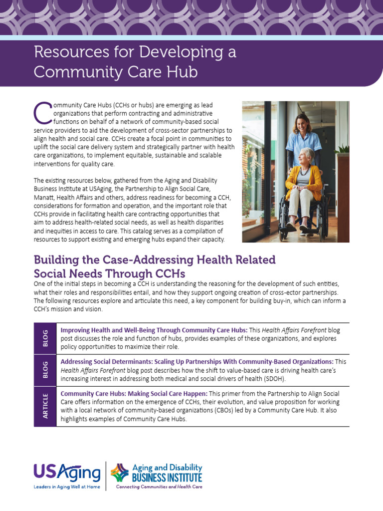 Community Care Hub Development Resources | PDF | Return On Investment ...
