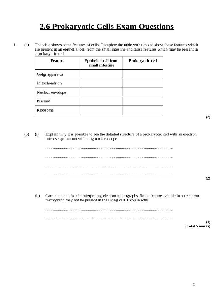 2.6-Prokaryotic-Cells-Exam-Questions 2021-08-08 15 - 40 - 45 | PDF ...