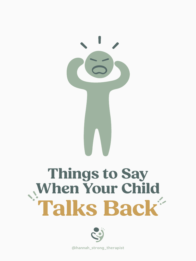 Things To Say When Your Child Is Angry or Rude To You | PDF ...
