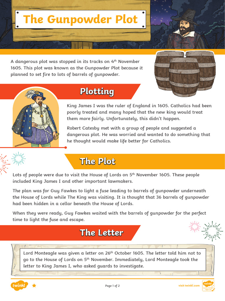 The Gunpowder Plot of 1605 Explained | PDF | Gunpowder Plot | Guy Fawkes