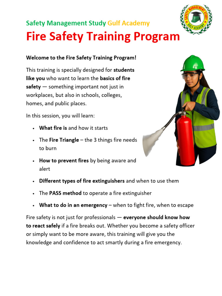 Fire Safety Training Program | PDF | Fires | Combustion
