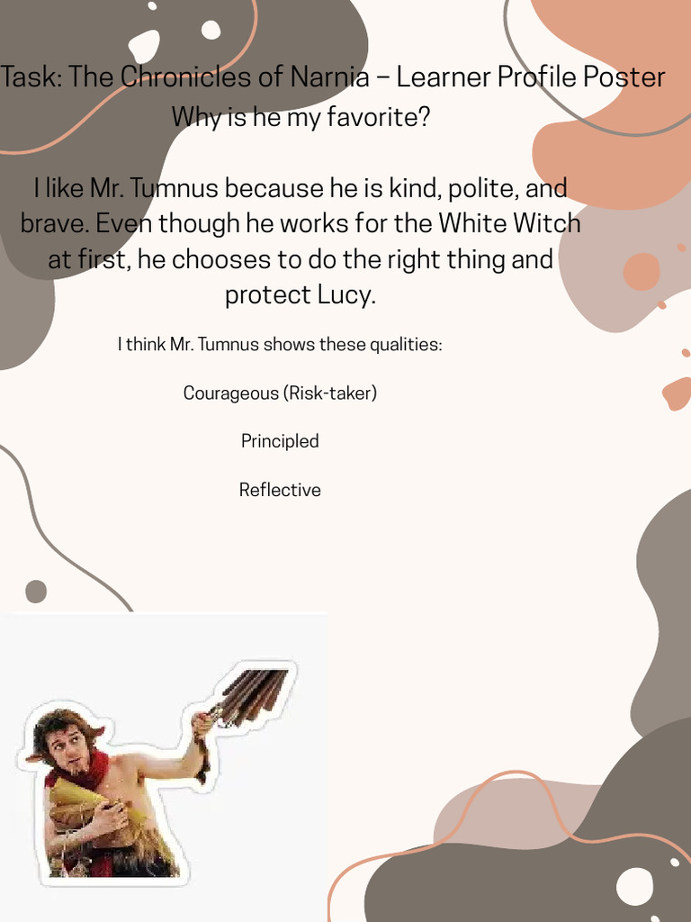 Mr. Tumnus: A Courageous Narnia Character | PDF