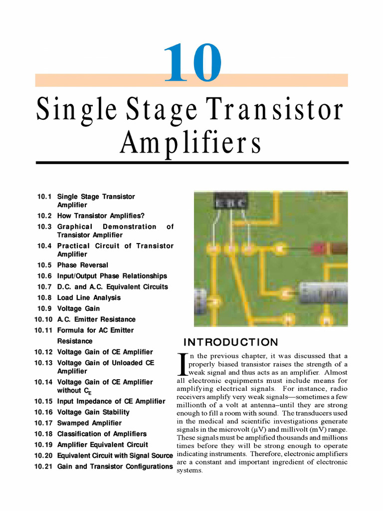 10. Single Stage Transistor Amplifier | PDF