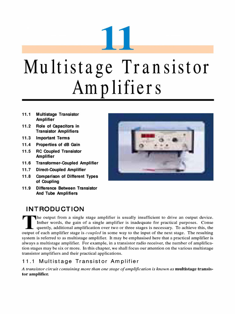 Multistage Transistor Amplifier | PDF