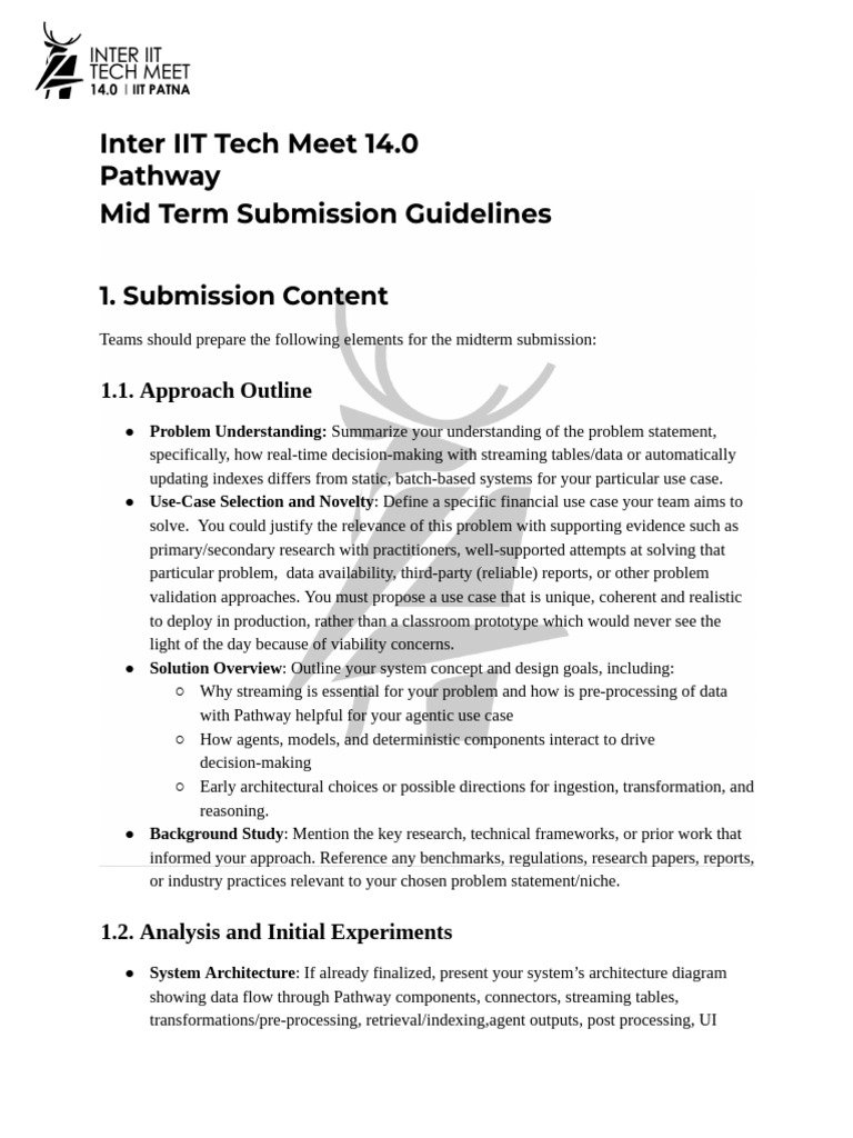 Inter IIT Tech Meet 14.0 Submission Guide | PDF | System | Amazon Web ...
