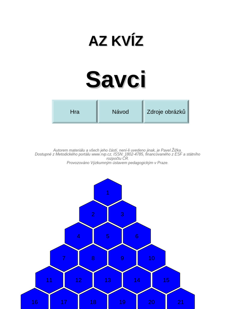 AZ Kvíz - Savci | PDF