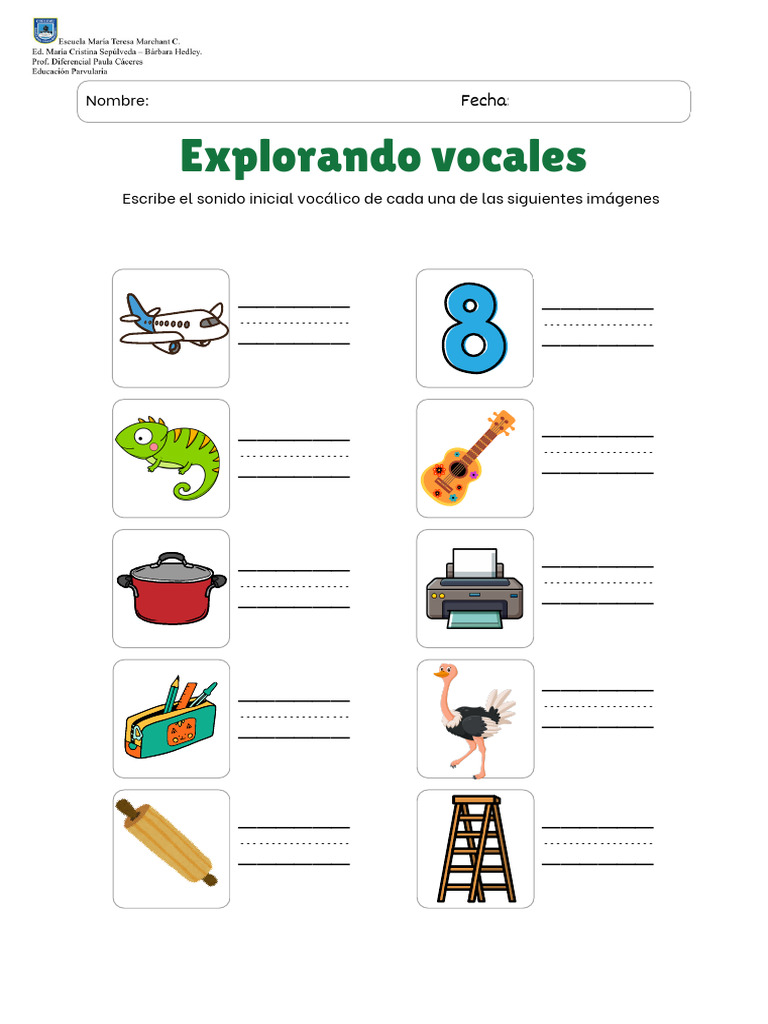 Escritura Vocales PDF | PDF