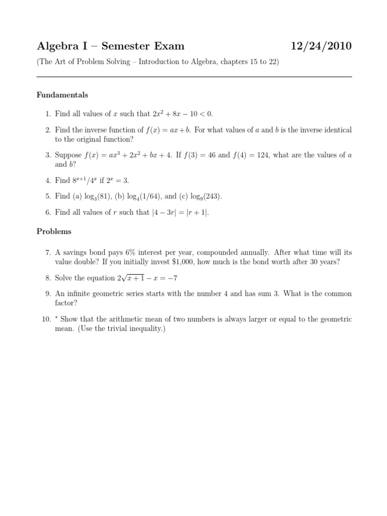 AoPS Intro to Algebra Ch 15 to 22 | PDF