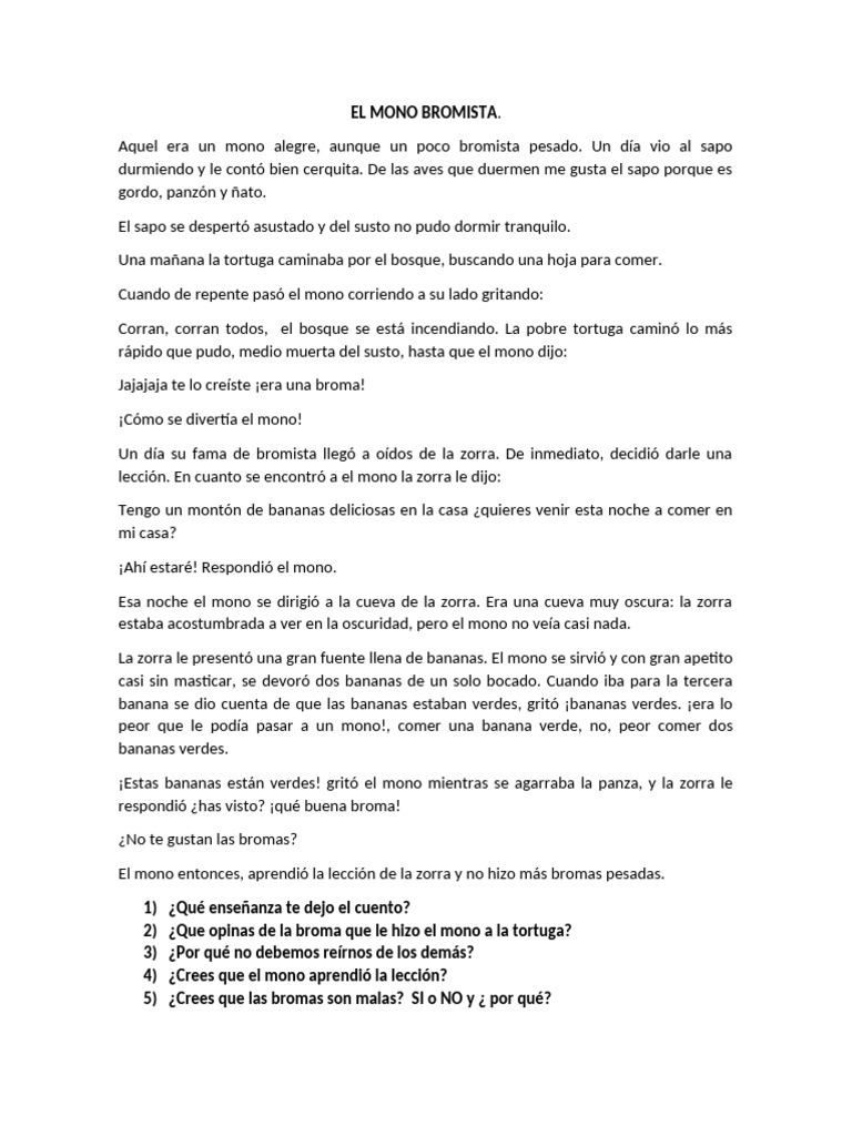 Lecciones del Mono Bromista | PDF