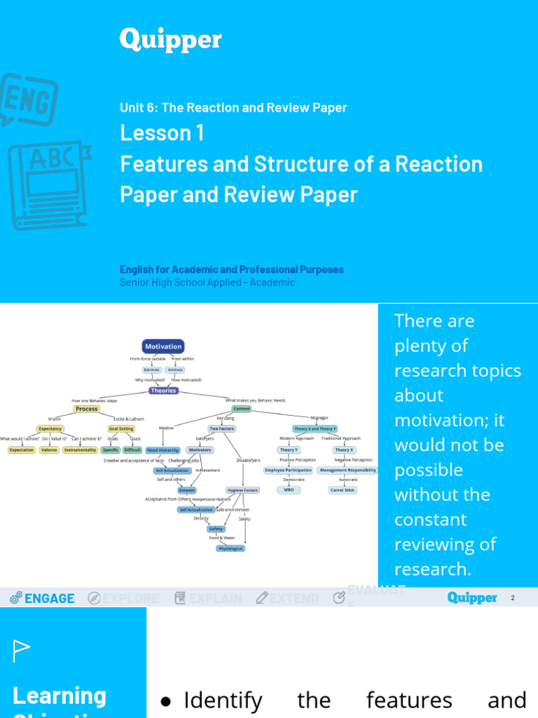EAPP Features and Structure of A Reaction Paper and Review Paper | PDF | Evaluation | Epilepsy