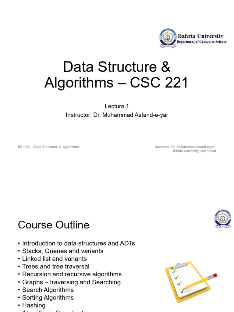 Week 1 Lecture 1 Introduction to DSA 04092025 090248am (2) | PDF | Data Structure | Time Complexity