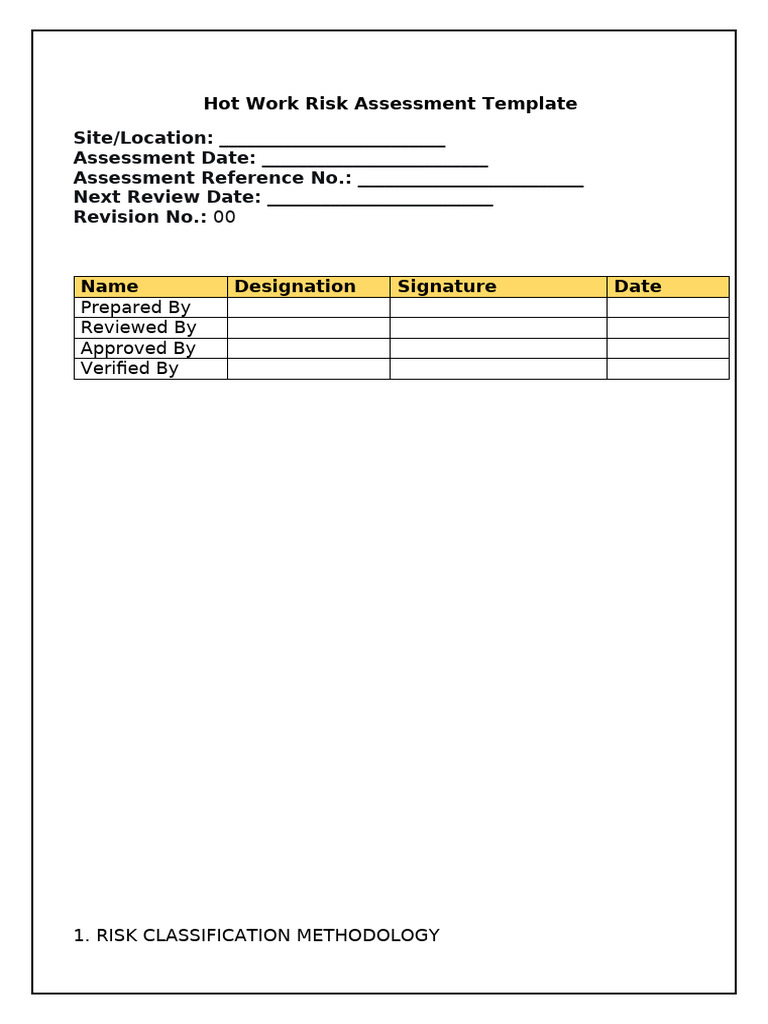 Hot Work Risk Assessment | PDF | Welding | Construction