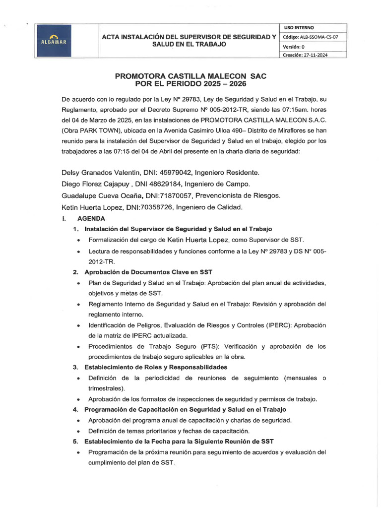 Supervisor Sst | PDF