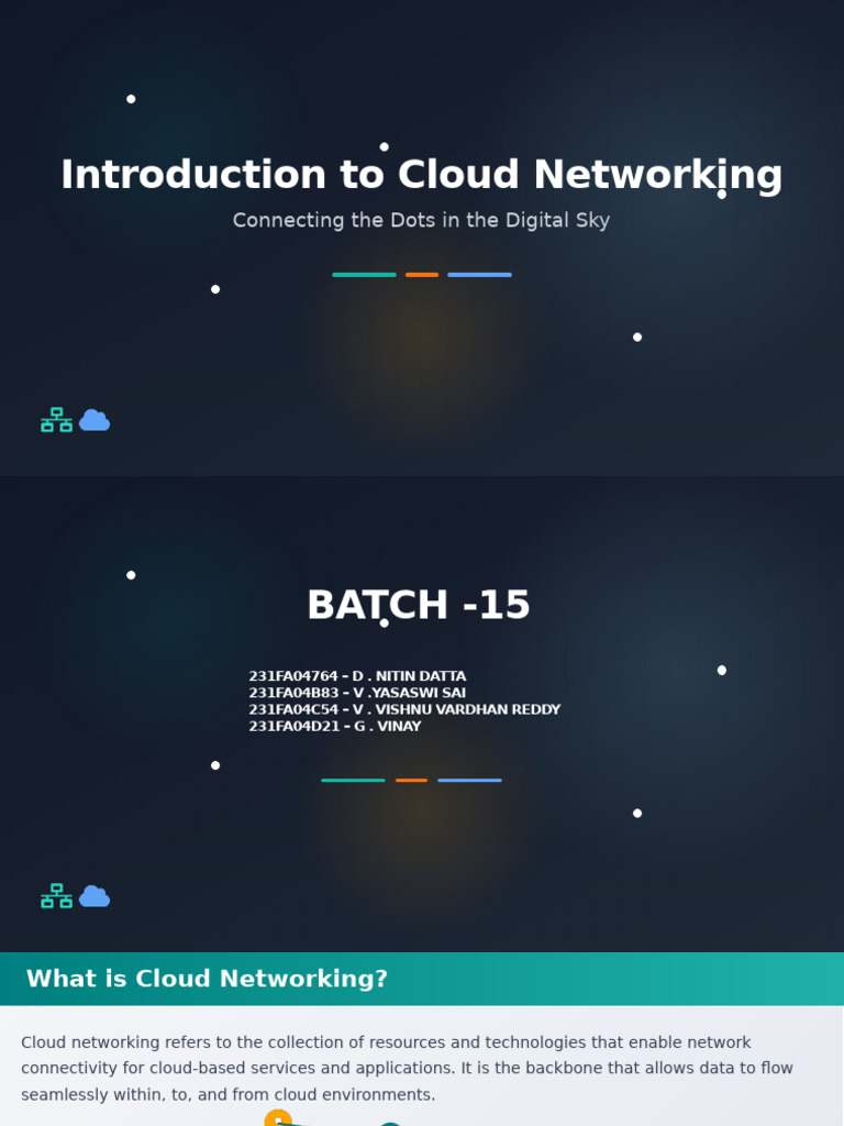 Cloud Networking: Key Concepts & Benefits | PDF | Cloud Computing ...