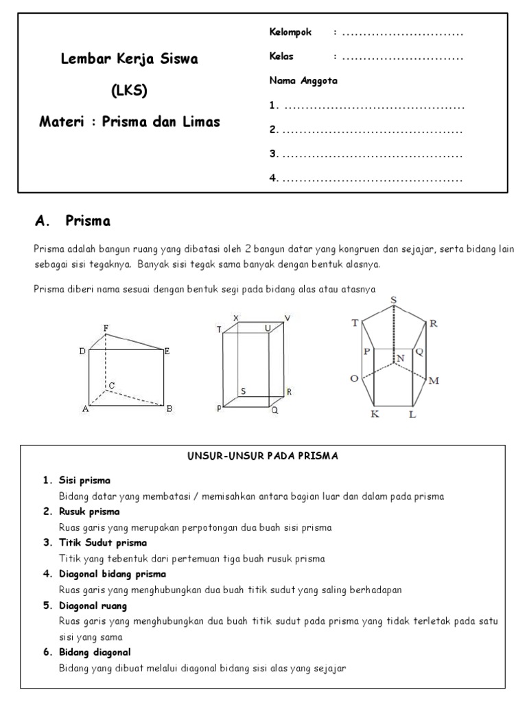Lks Prisma Dan Limas | PDF | Griya & Taman