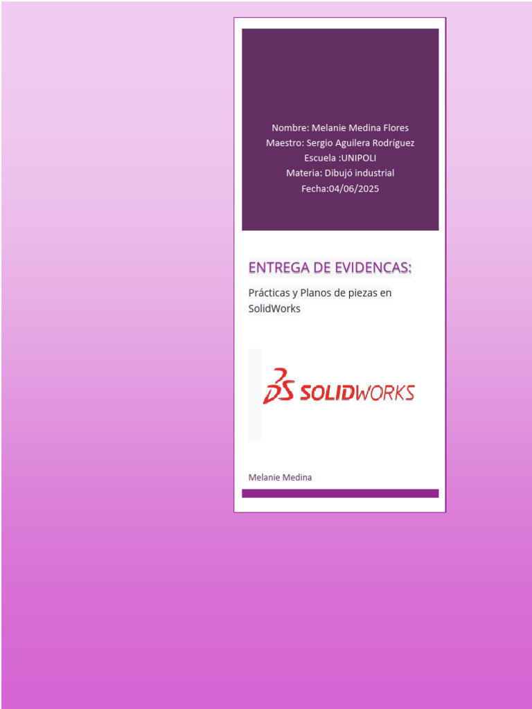 Prácticas de Dibujo en SolidWorks | PDF | Eje | Tornillo