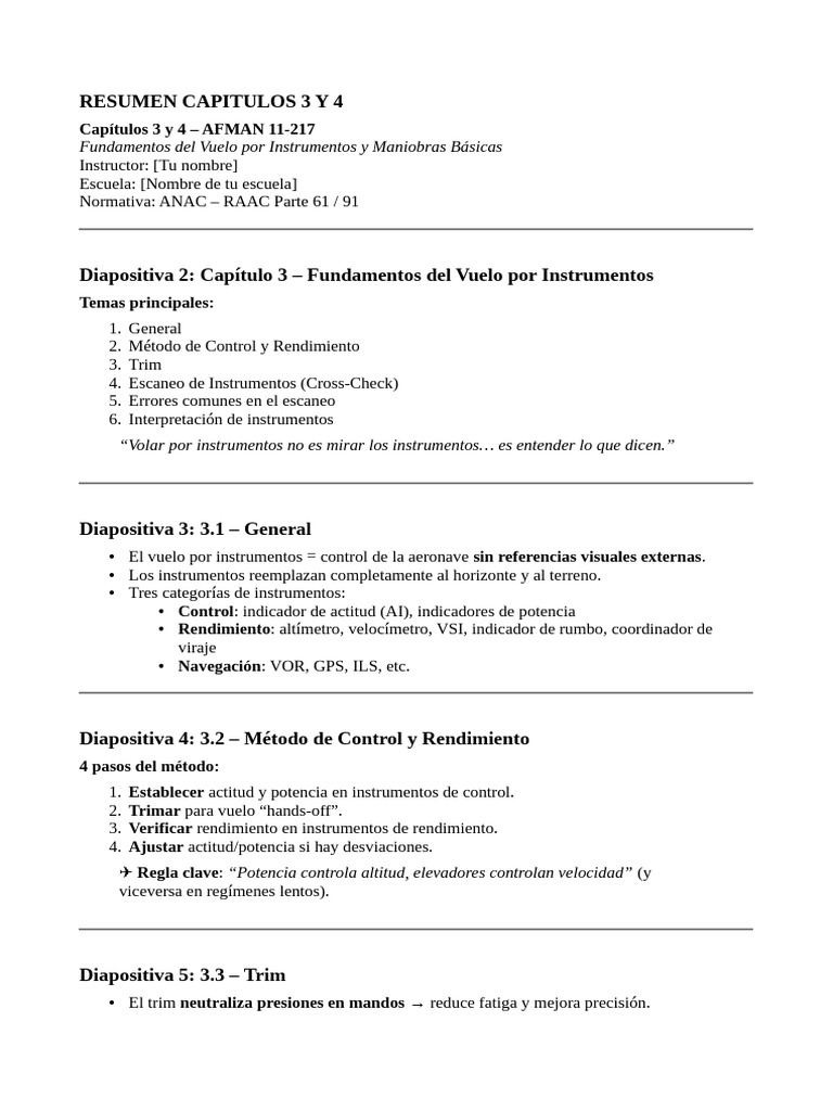 Afman 3 y 4 | PDF | Reglas de vuelo por instrumentos | Aviación