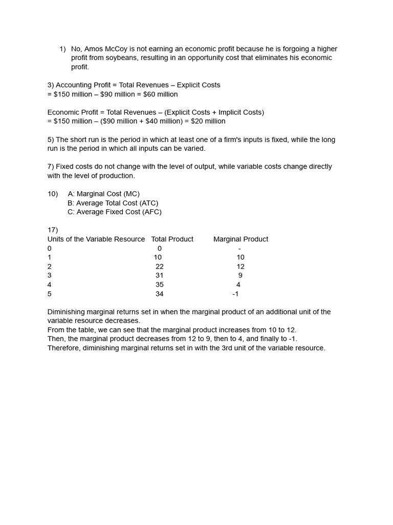Microeconomics Assignment Pdf Profit Economics Economies