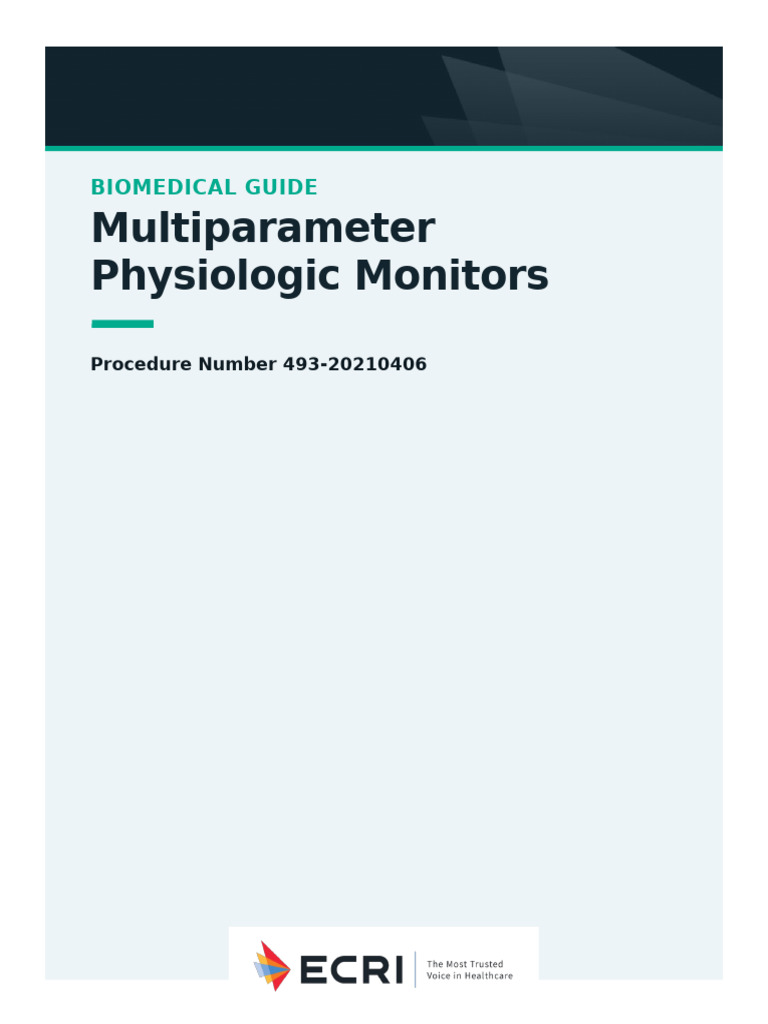 Multiparameter Physiologic Monitors Guide | PDF | Monitoring (Medicine ...