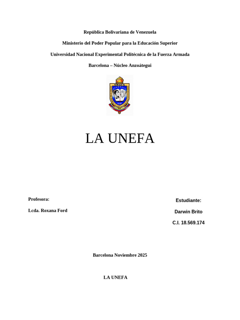 UNEFA: Educación y Desarrollo en Venezuela | PDF
