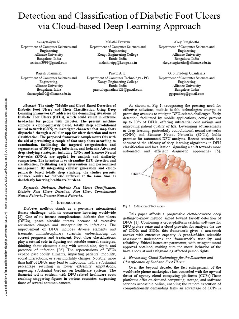 Detection and Classification of Diabetic Foot Ulcers Via Cloud-Based Deep Learning Approach ...