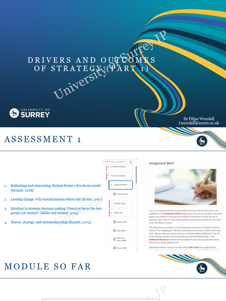 Strategy Drivers and Outcomes Overview | PDF | Business Economics ...